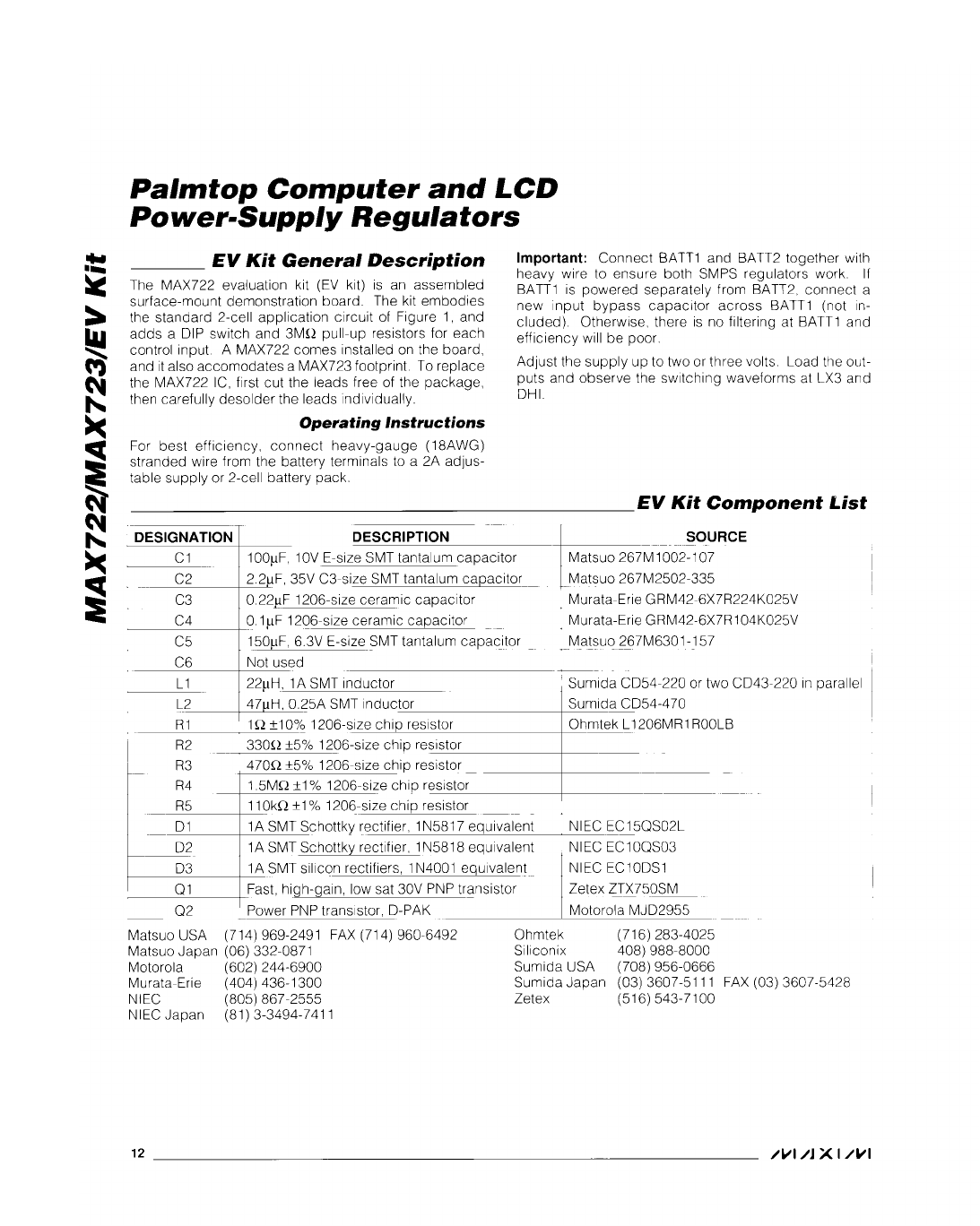 MAX722,723 Datasheet by Analog Devices Inc./Maxim Integrated | Digi-Key ...