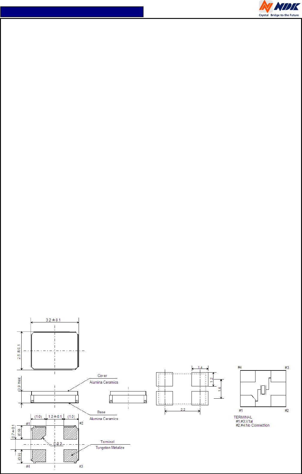 NDK (NIHON DEMPA KOGYO CO., LTD)が提供するNX3225GA Specのデータシート | DigiKey