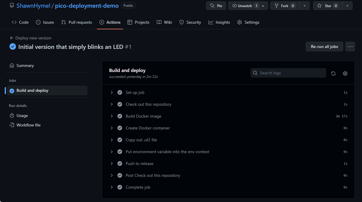 Automatically building uf2 files for the Raspberry Pi Pico using GitHub Actions